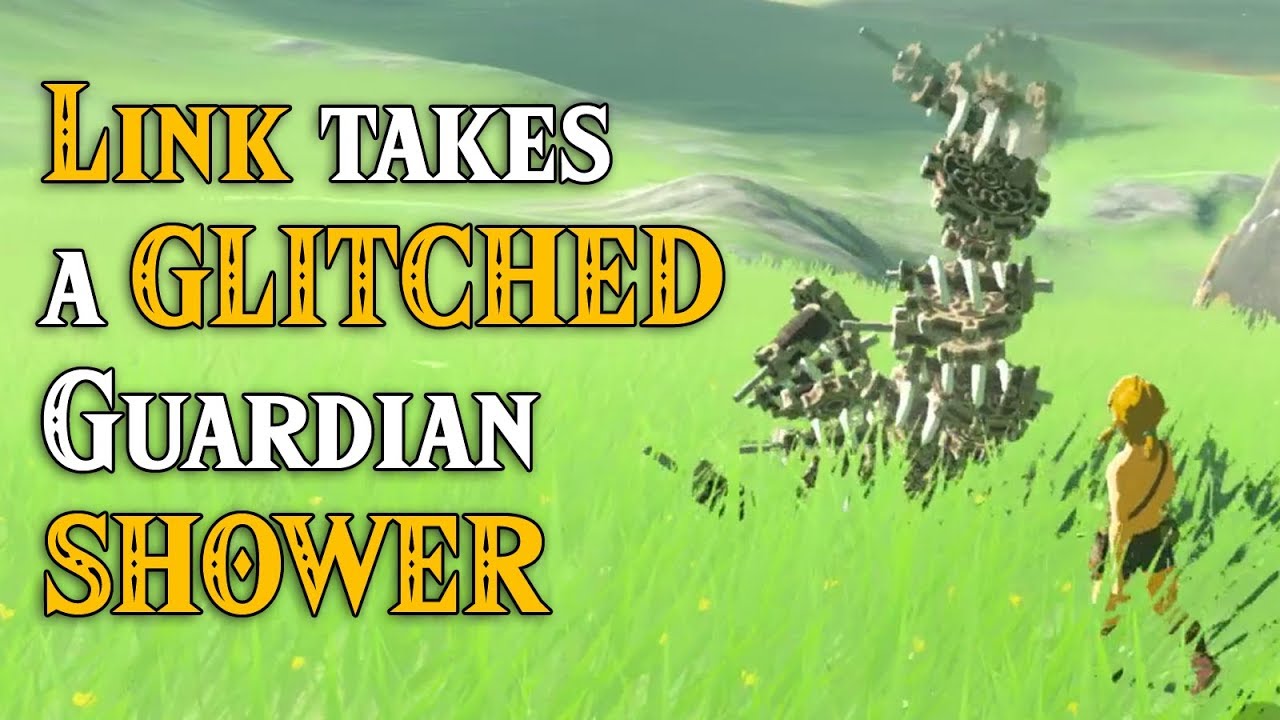 Link Takes a GLITCHED Guardian SHOWER! Saturday Morning in Zelda Breath ...