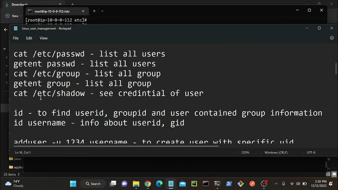 Linux User Management Part-1 - YouTube