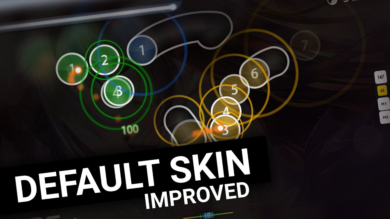 osu! Default Skin Improved - osu skin gameplay showcase (std) - YouTube