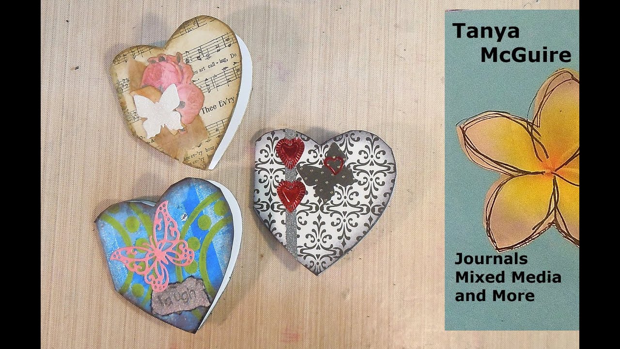 How to Make Heart Shaped Journal Tuck - Ins - YouTube