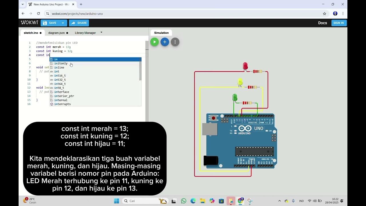 PRAKTIKUM ELEKTRONIKA ANALOG DAN DIGITAL || SIMULASI TRAFFIC LIGHT DENGAN WOKWI - YouTube