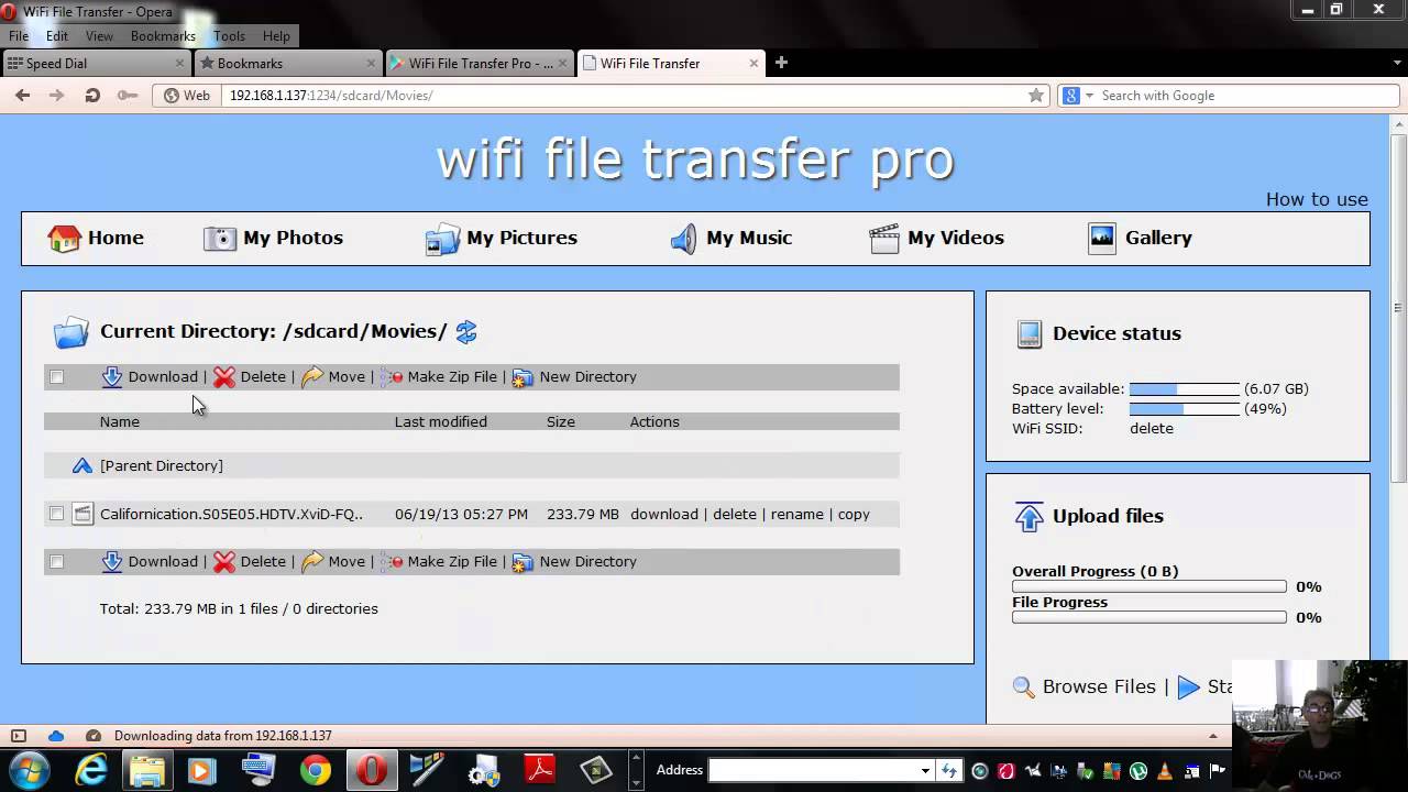 Wifi File Transfer Pro Upload to Android - YouTube