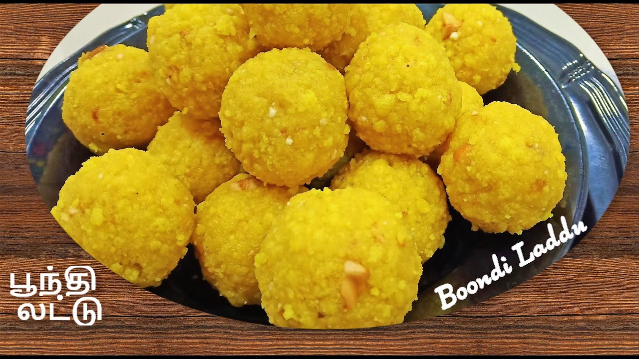 பூந்தி லட்டு | Easy Laddu Recipe | How to make Laddu in Tamil | Sweet ...