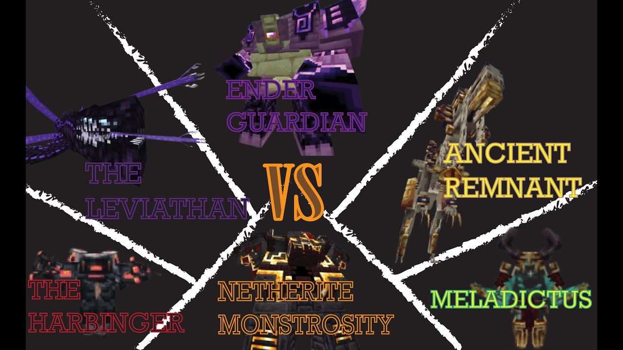 Minecraft Cataclysm Mod 1.20.1 |NETHERITE MONSTROSITY vs ALL BOSSES ...