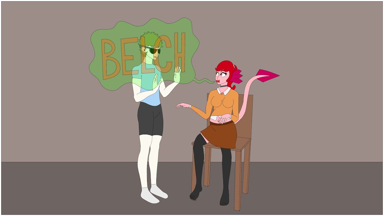 Axolotl Girl Burp Animation - YouTube