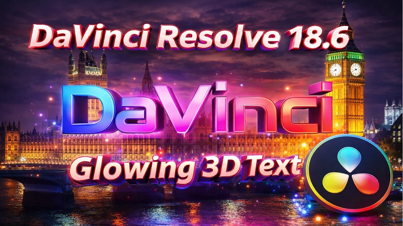 Create Eye-Catching 3D Glowing Text with DaVinci Resolve 18.6! FREE ...