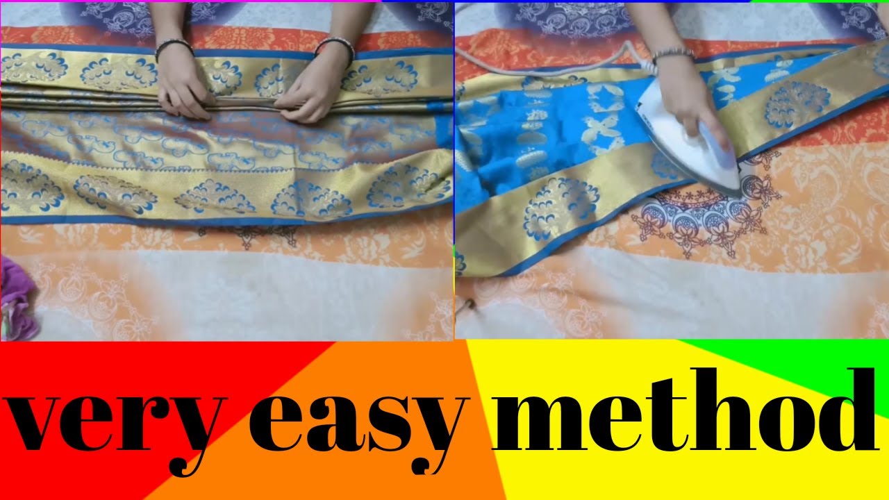 How to plate saree pallu||saree pallu pleating||very easy||Revathi ...