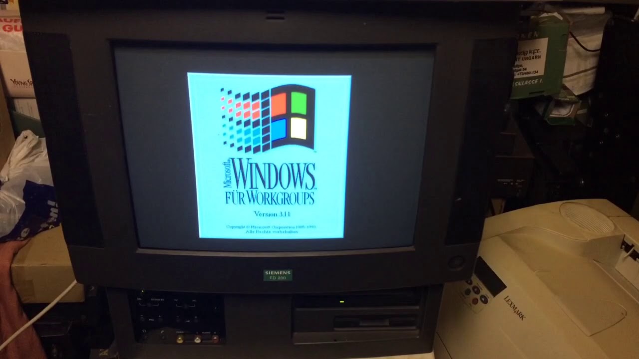 FD200 Siemens Nixdorf 486 DX66 Start - YouTube