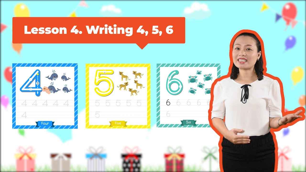 Lesson 4. Writing 4, 5, 6 | Writing Numbers | Kindergarten Math | Math ...