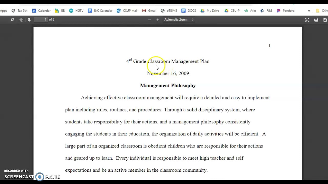 ED301 Classroom Mgmt Assignment - YouTube