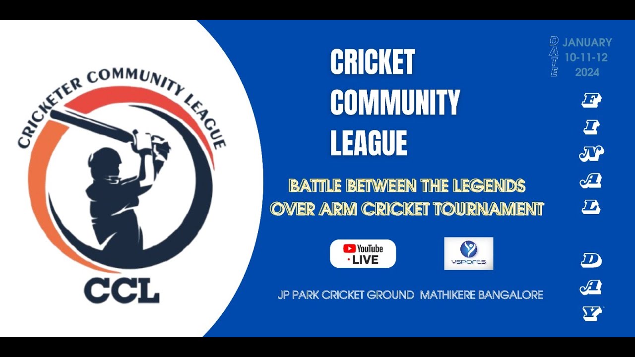 CCL - CRICKET COMMUNITY LEAGUE - SEASON - 1 {FINAL DAY } - YouTube