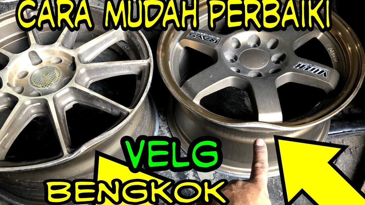 velg bengkok 2 buah | cara mudah memperbaiki velg bengkok - YouTube