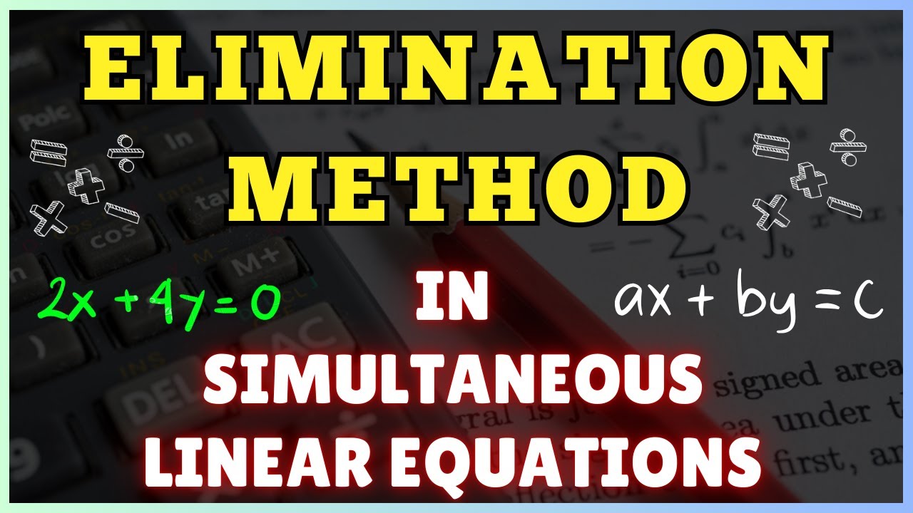 ELIMINATION METHOD | Simultaneous linear equations | ಕನ್ನಡದಲ್ಲಿ ...