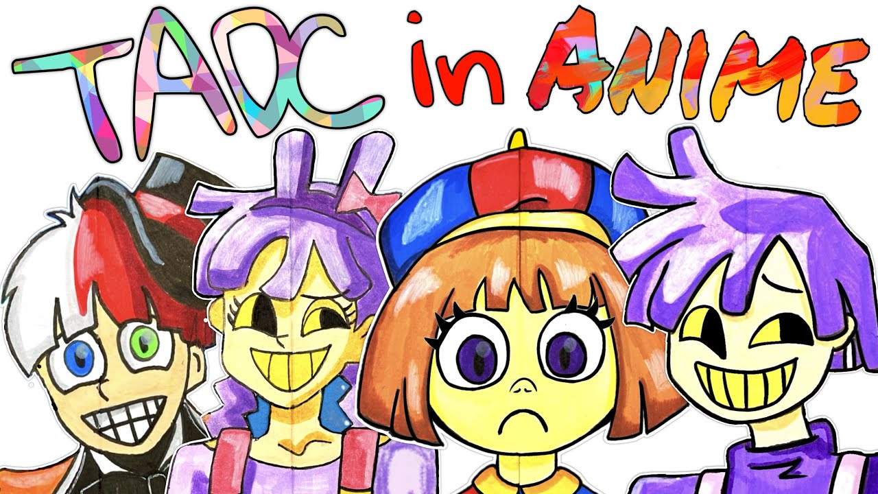 How To Draw Digital Circus Characters in Anime Style 🎪 TADC by Manga ...