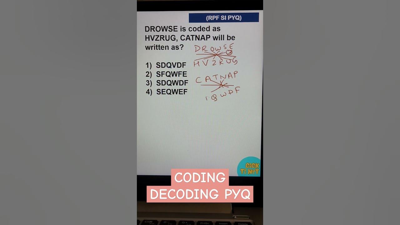 Coding Decoding Pyqshortsviralshortsrrbrpfrpfsicodingdecodingpyqreasoningforallexam