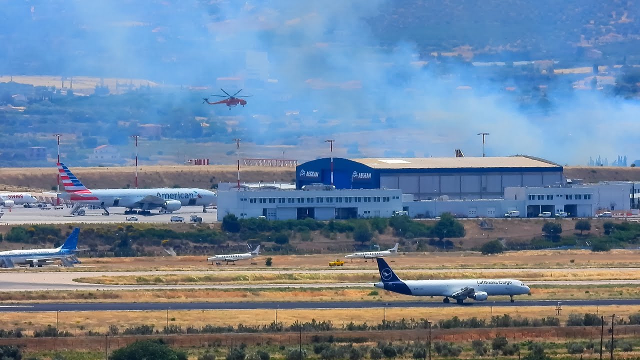 Aerial Battle: Firefighting Helicopters and Civil Jets Side by Side ...