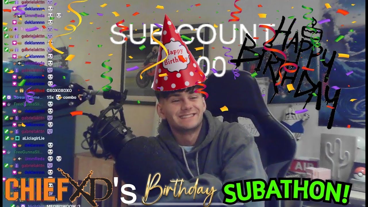 ChiefXD Best Birthday Subathon Moments 2023! - YouTube
