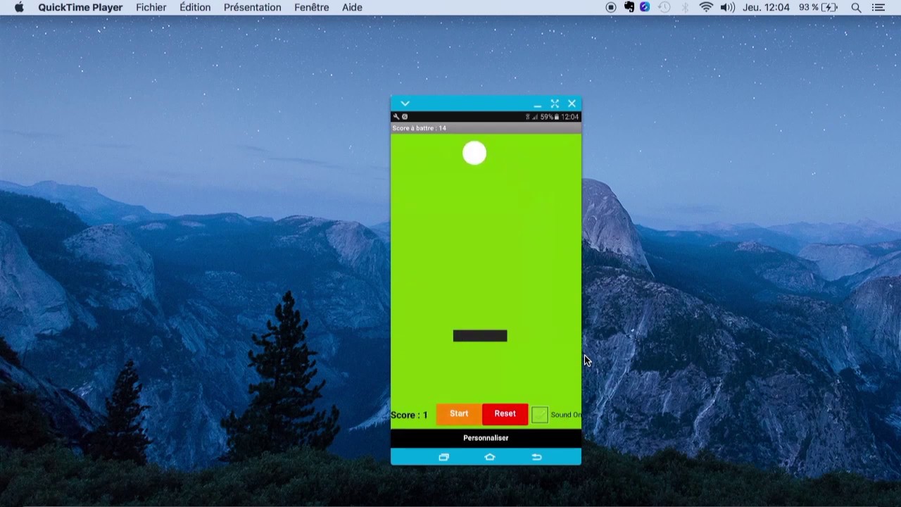 Présentation de l'application mobile Pong créée avec App Inventor - YouTube