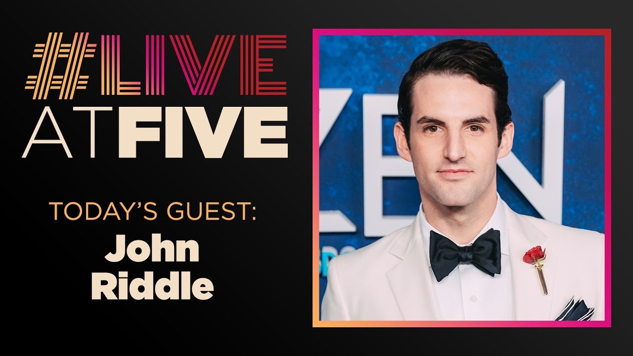 Broadway.com #LiveatFive with John Riddle of FROZEN - YouTube