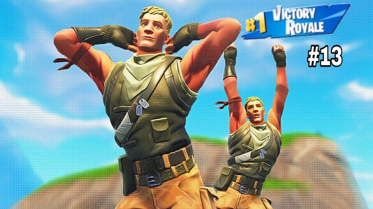 Default Skin Bots Dominating (Fortnite Victory Royale) 13kills - YouTube