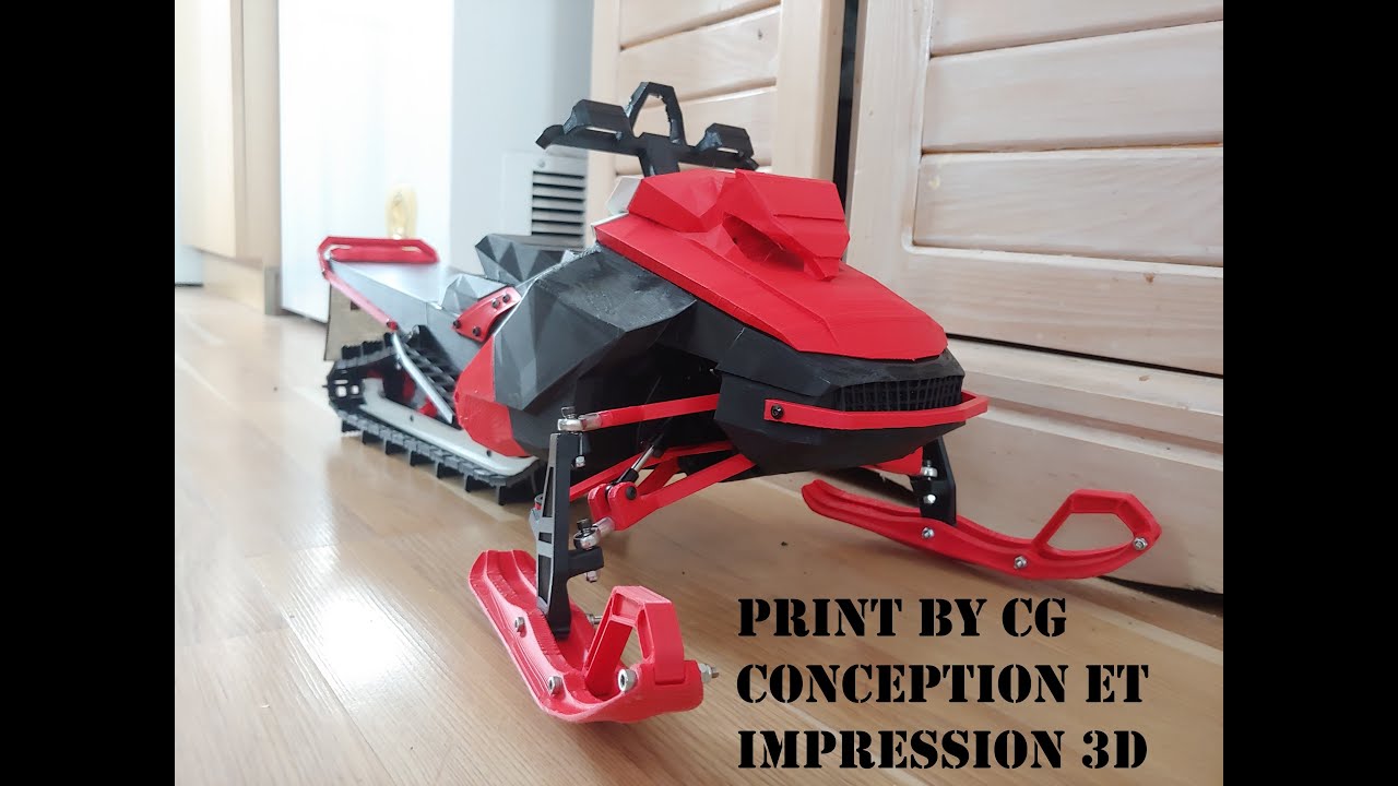 Skeeride , 3D printed snowmobile RC - YouTube