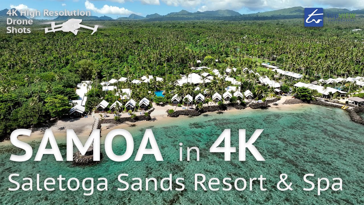 Saletoga Sands Resort & Spa, Samoa - Resorts & Accommodation - 4K Drone ...