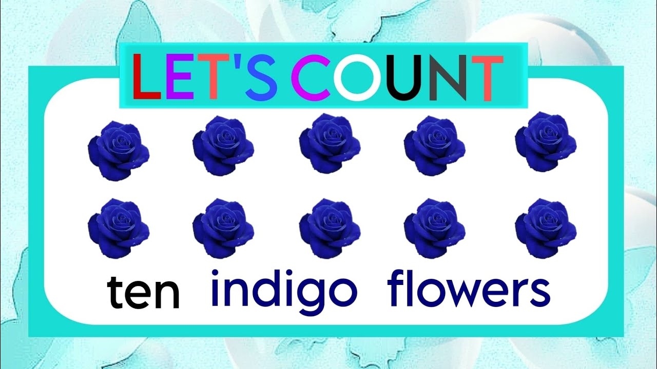 Counting Numbers 1-10 || Reading Number words || Reading Color names ...