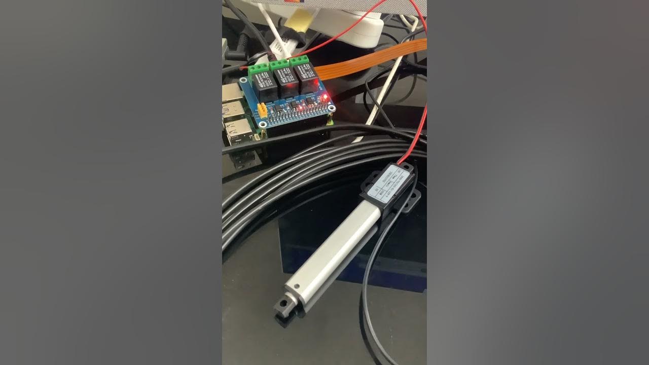 Raspberry Pi controlling the mini-linear actuator - YouTube