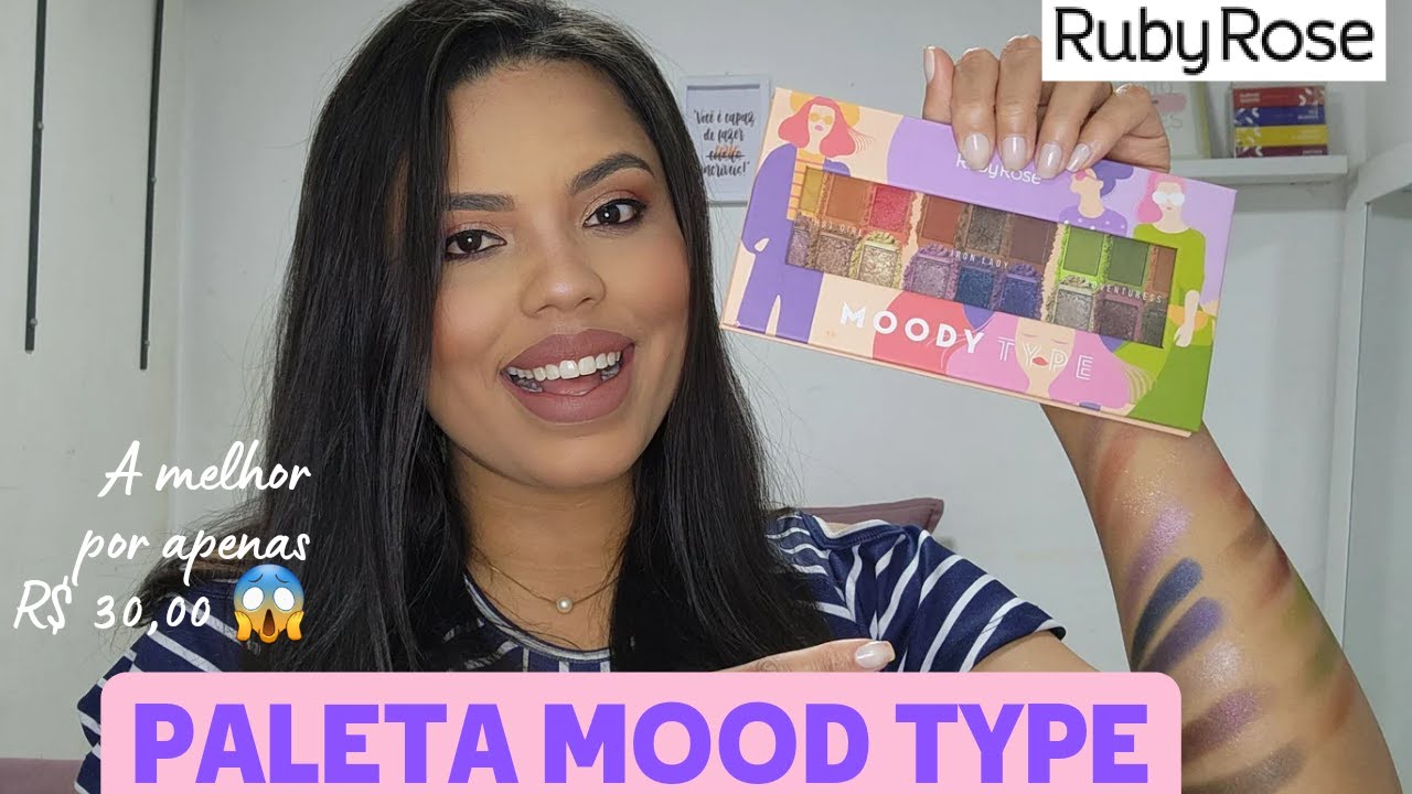 PALETA MOODY TYPE RUBY ROSE - TÔ CHOCADA COM O VALOR E A QUALIDADE DELA 😱 - POR DENISE MONTEIRO ...