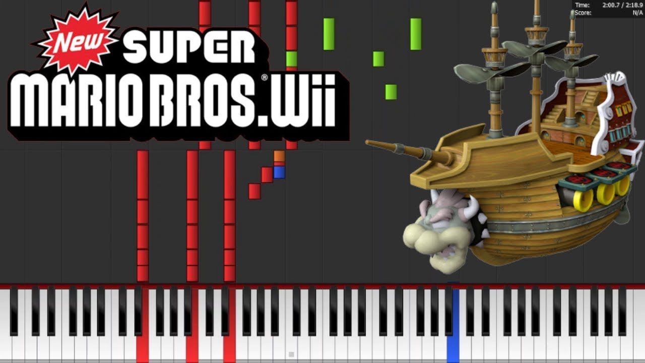 Airship Theme - New Super Mario Bros. Wii (Piano Tutorial) - YouTube