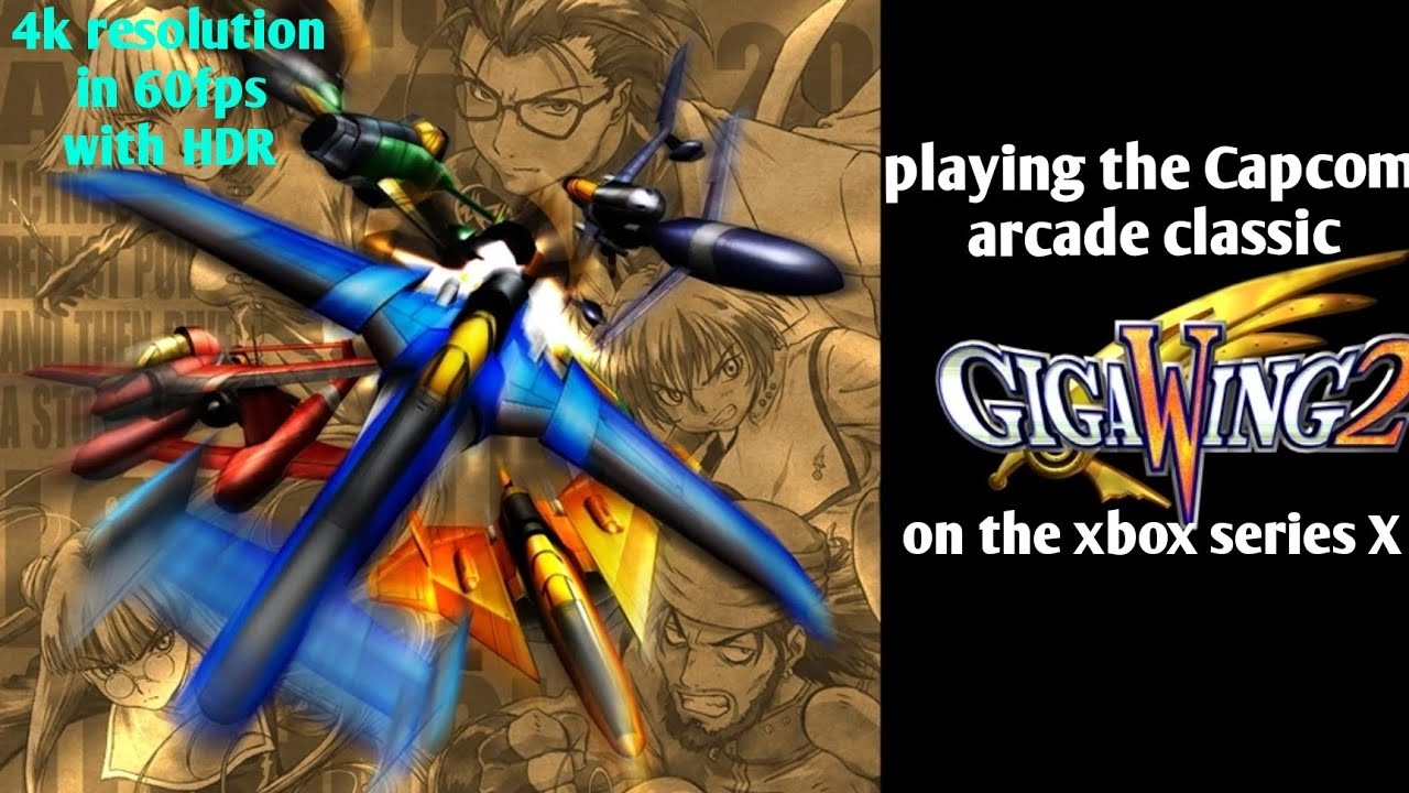 playing the capcom arcade classic giga wings 2 on the xbox series X 4k ...