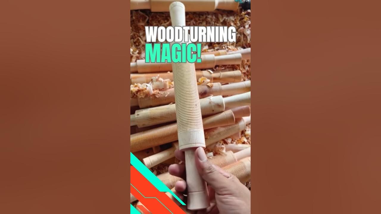 Indian Craftsman Turns Wood Like Magic in 30 Sec! #craftlevel#Woodturning #HandmadeArt# ...