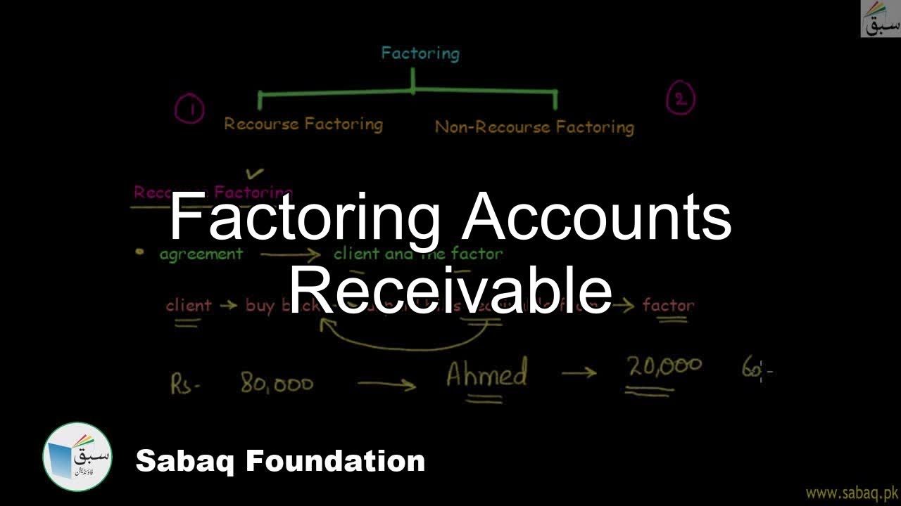 Factoring Accounts Receivable, Accounting Lecture | Sabaq.pk - YouTube