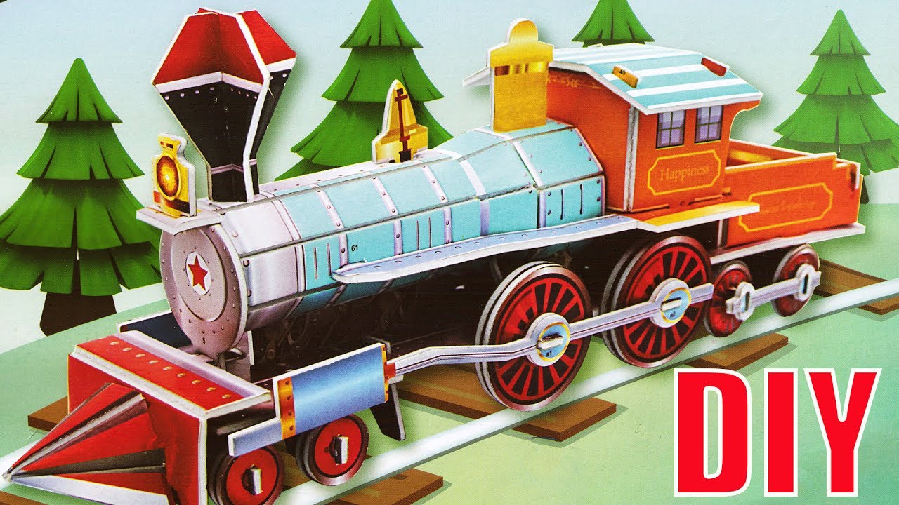 Let's Build a Classic Steam Locomotive Train Toy Choo Choo Train DIY ...