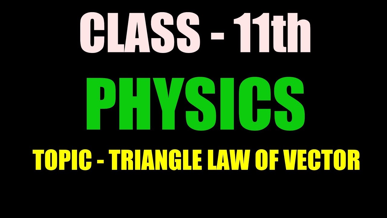 Physics Class-11th topic-triangle law of vectors addition - YouTube