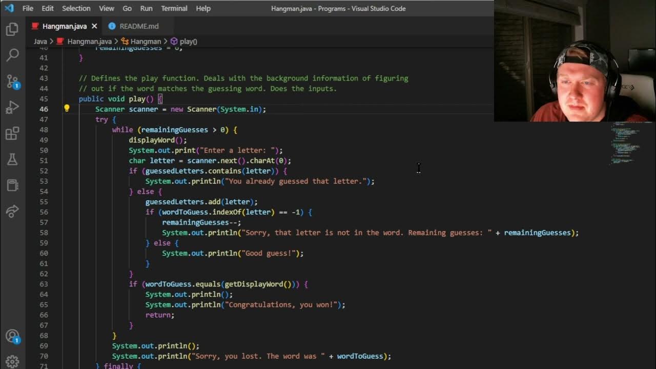 Software Demonstration For Java Hangman Game Youtube