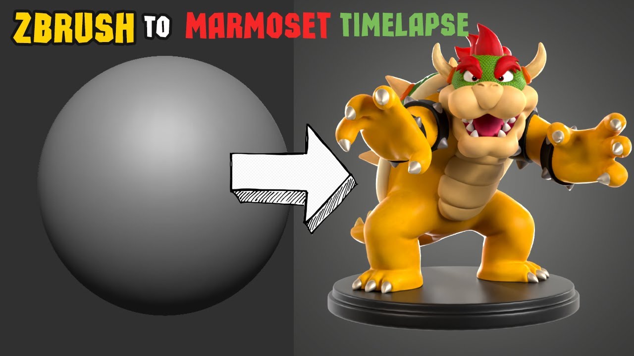 How to sculpt Bowser in 10 minutes? - YouTube