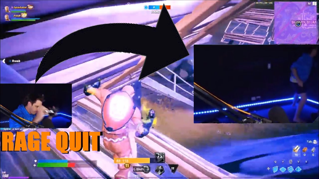 Lazarbeam Rage Quit! Fractured his hand by Hitting the Wall | Ft. Fresh ...