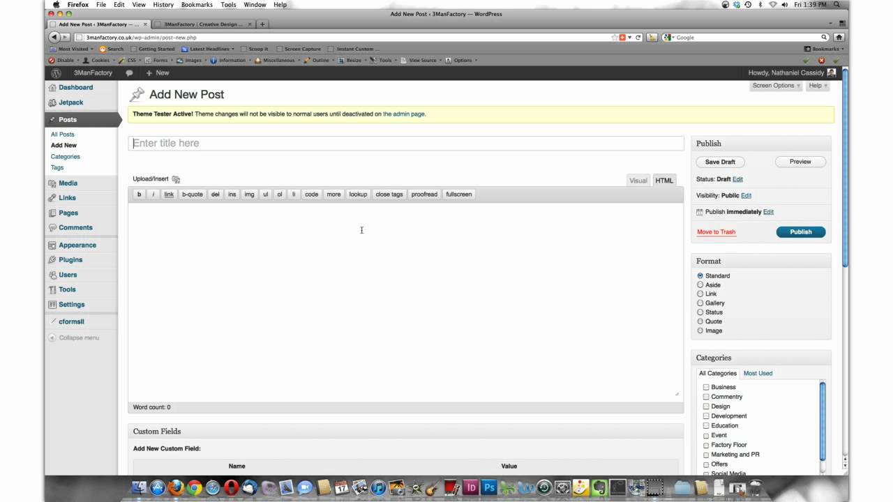 Add, Edit, Delete Posts in Wordpress CMS - YouTube