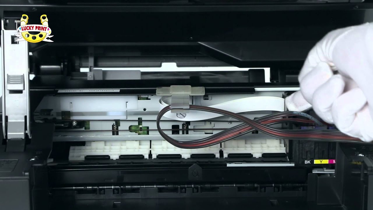 Установка СНПЧ на МФУ Epson Expression Home XP-212 - YouTube