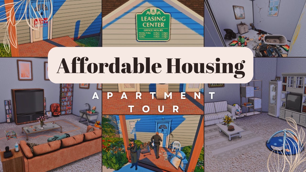 Affordable Housing Apartments | Sims 4 Build Tour - YouTube