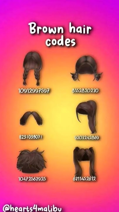 Brookhaven rp hair codes part...2 #roblox #brookhaven #hair # ...