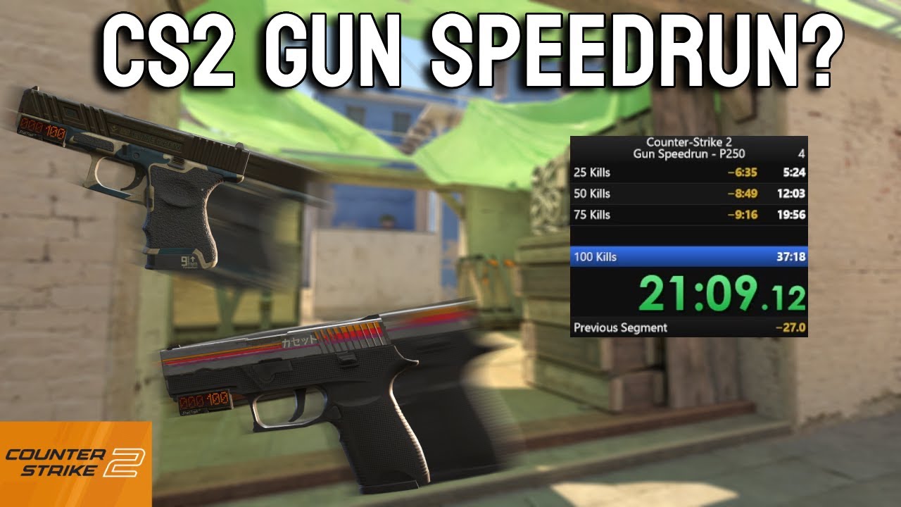 Counter-Strike 2 Gun SpeedRun | Glock and P250 - YouTube