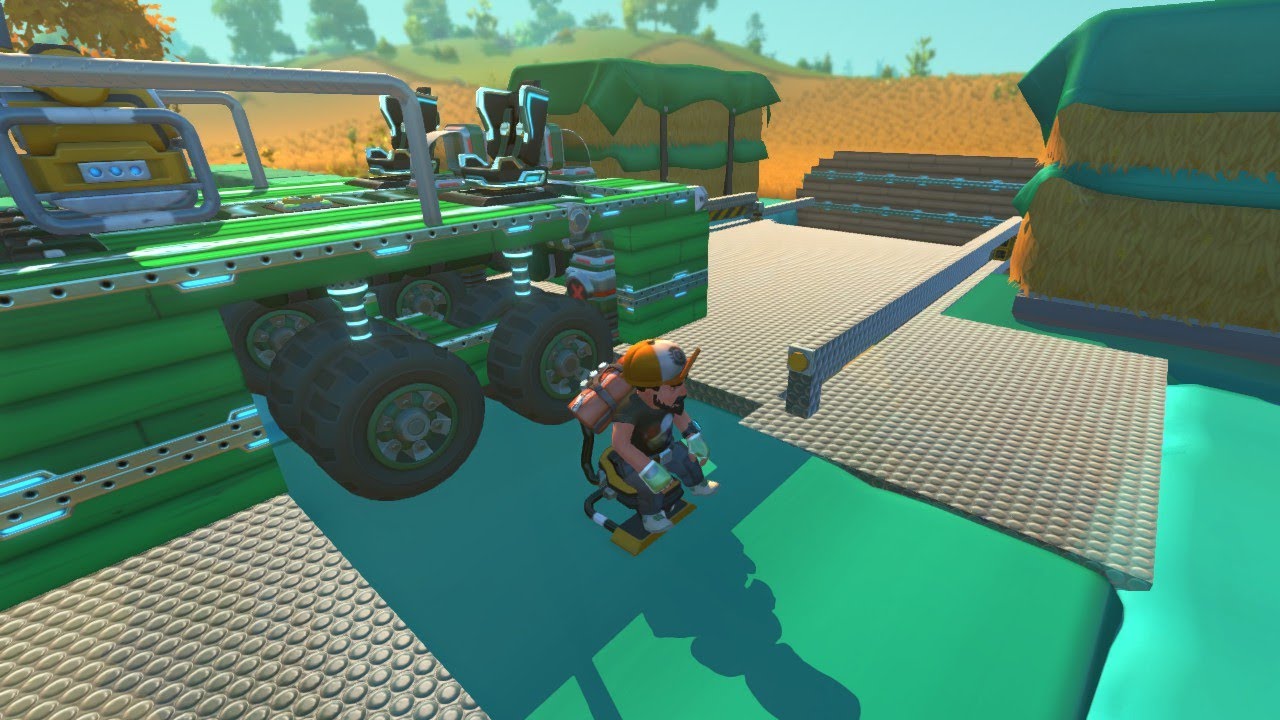 Building an Automatic Gate Ramp for the Maze Farm! Scrap Mechanic Build ...