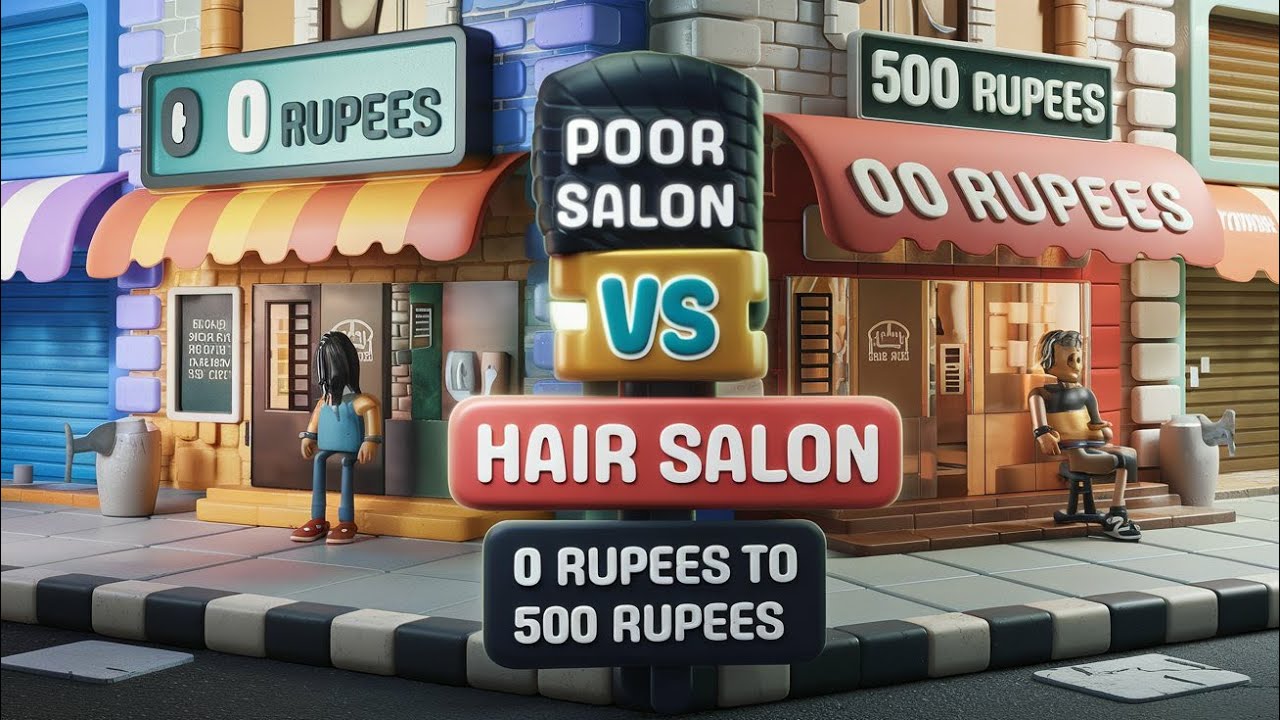 rich vs poor salon in India part 1 - YouTube