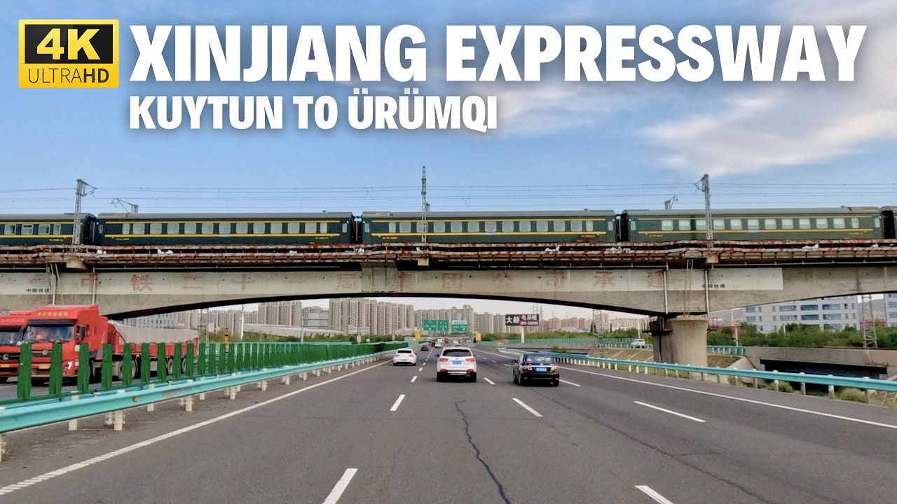 Expressway Driving - Xinjiang's First Expressway Kuytun to Ürümqi 4K ...