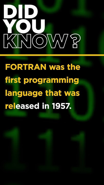 FORTRAN - The First Programming Language | Introduction to FORTRAN In 1 Minute| #Shorts ...