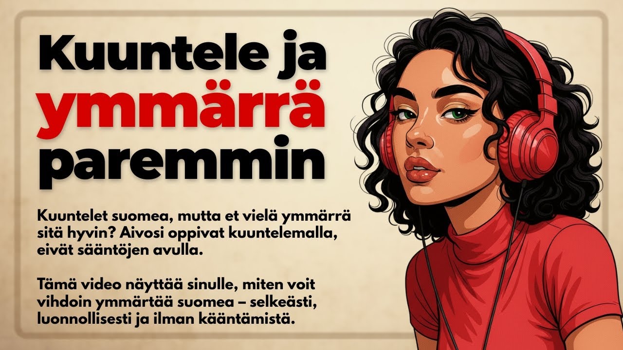 Kuunnella ja ymmärtää suomea – menetelmä, joka oikeasti toimii! - YouTube