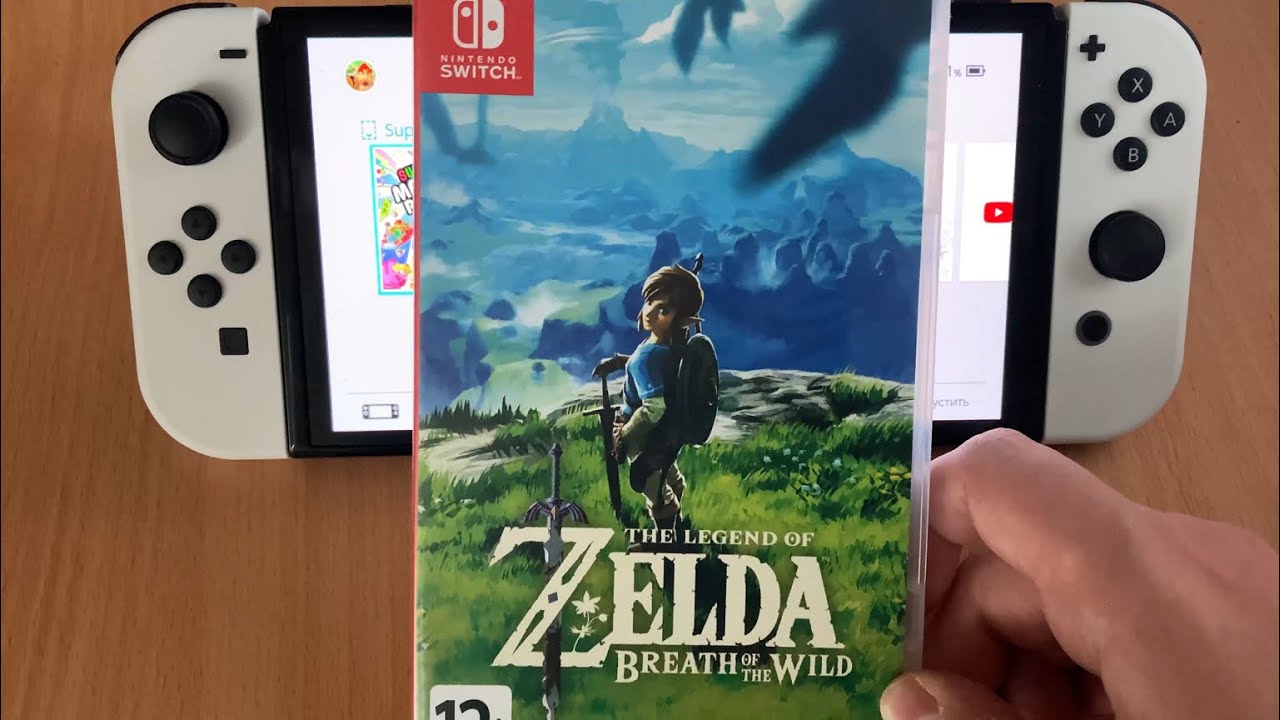 Zelda BOTW Nintendo Switch OLED Unboxing + Gameplay - YouTube