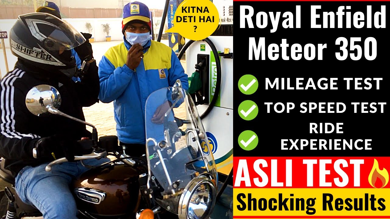 Royal Enfield Meteor 350 Mileage Test🔥 |Meteor 350 Top Speed(0-100) 🔥 ...